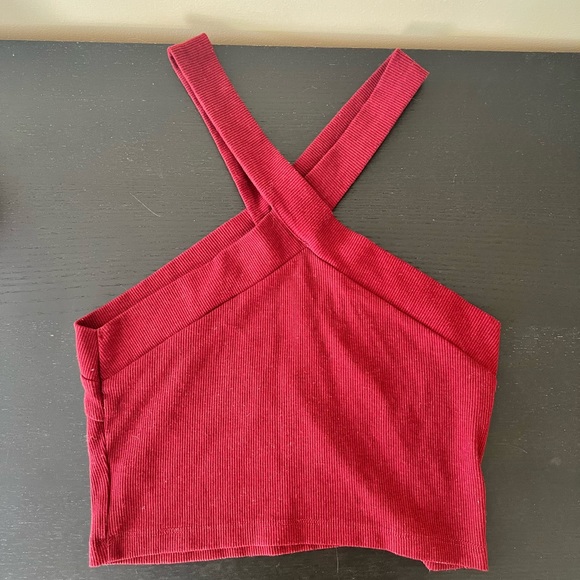 SHEIN | Tops | Red Criss Cross Top | Poshmark